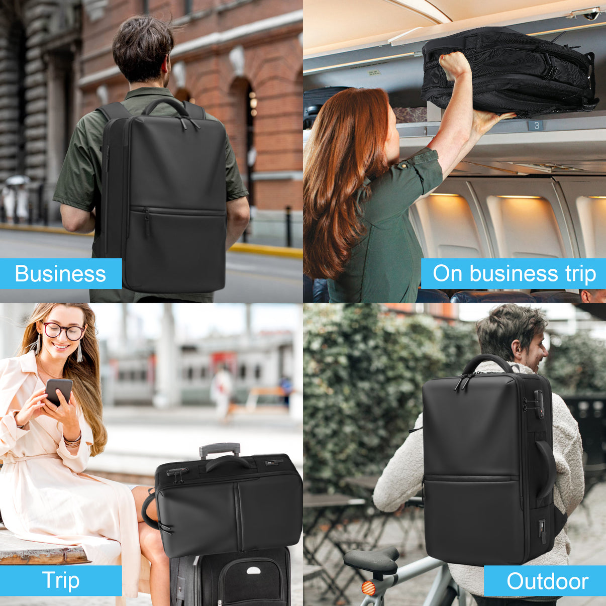Zurligi Air Vacuum Backpack for Travel - 50L Expandable Carry On Backp